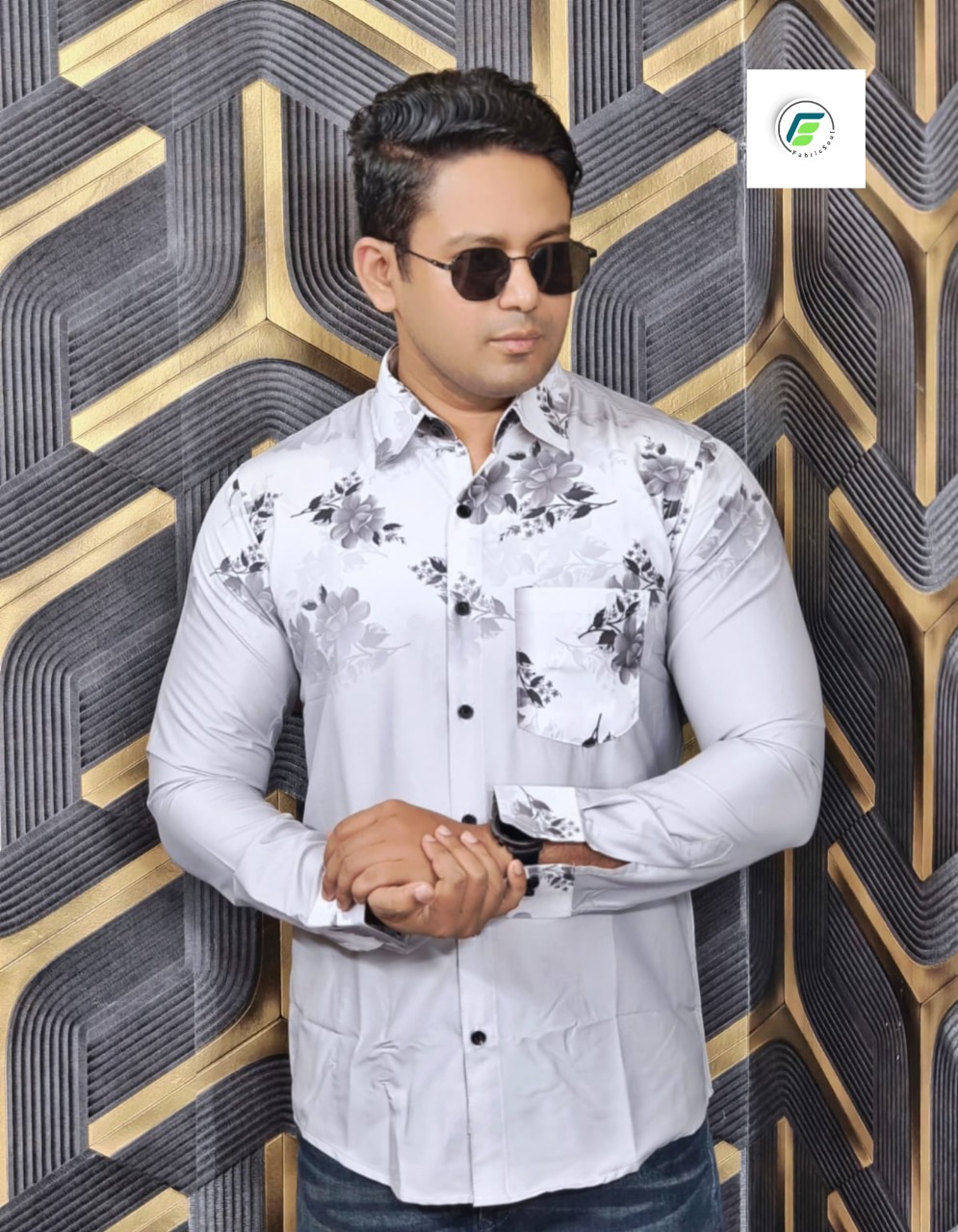 Men's Premium Quality Off-White Printed Shirt - FabricSoul